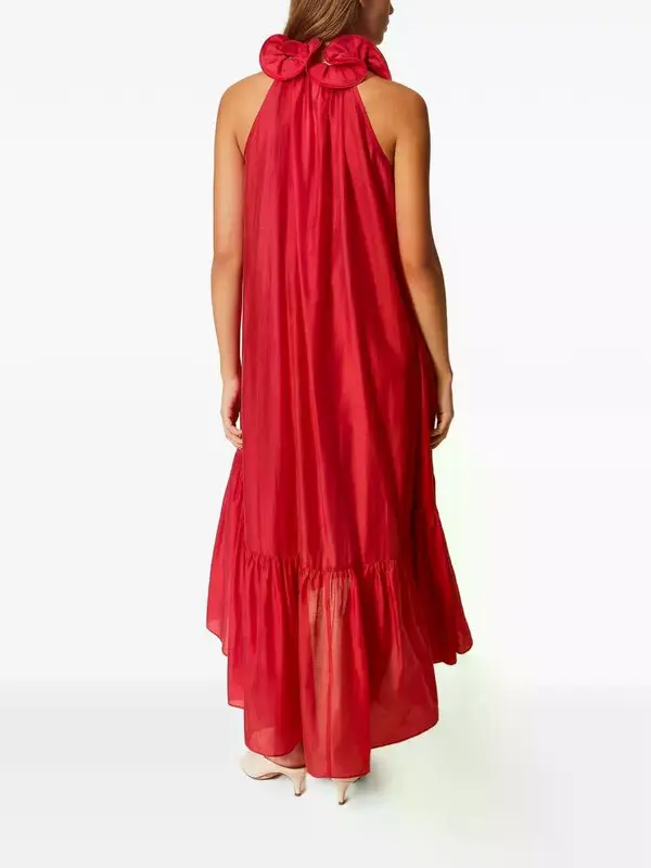 TWINSET Long Voile Dress With Ruffles