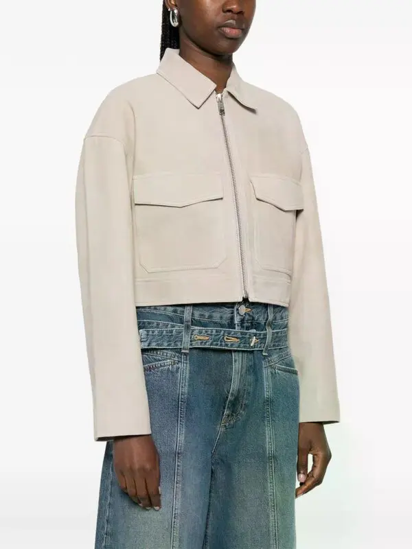 ANINE BING Christian Pocket Zip Jacket - Neutrals