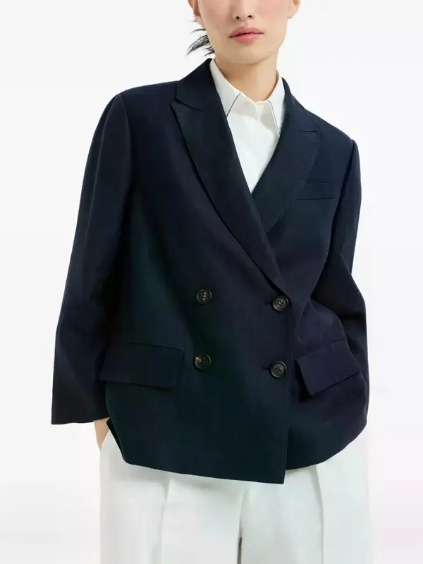 Brunello Cucinelli Double-breasted Blazer With Monili Detail