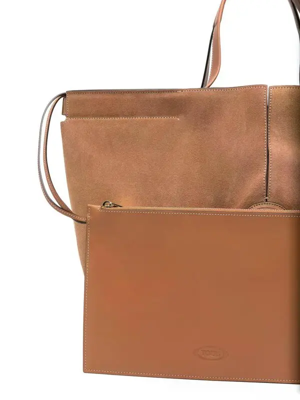 TOD'S Panelled Tote Bag - Brown
