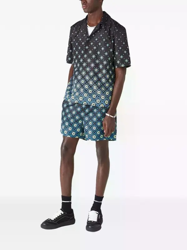 Casablanca Monogram Printed Shirt - Black