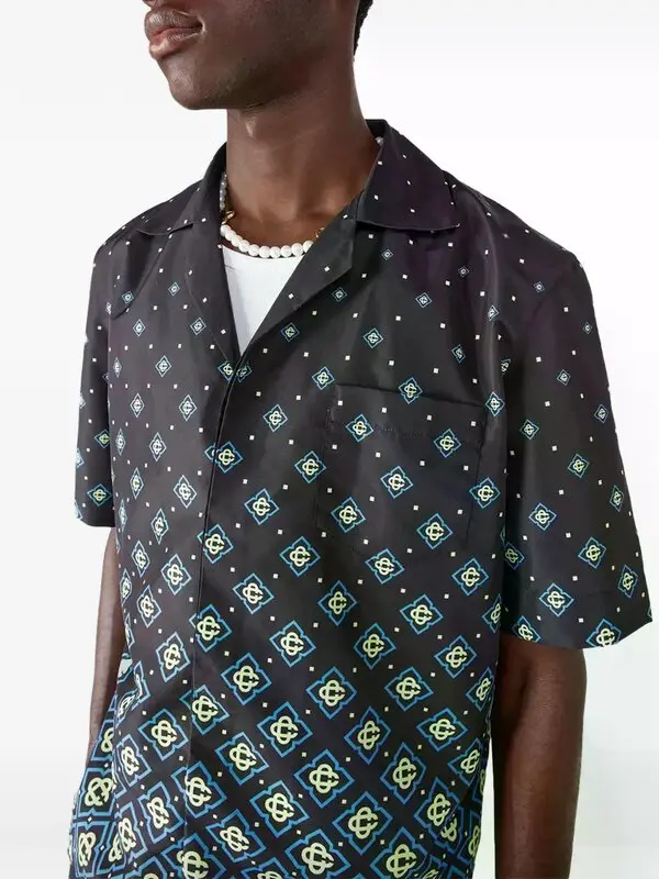 Casablanca Monogram Printed Shirt - Black