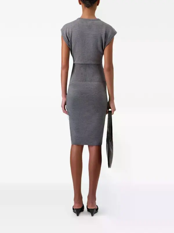 Coperni Side-gathering Cap-sleeve Mini Dress