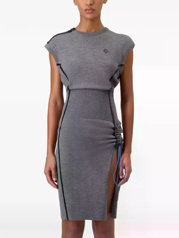 Coperni Side-gathering Cap-sleeve Mini Dress