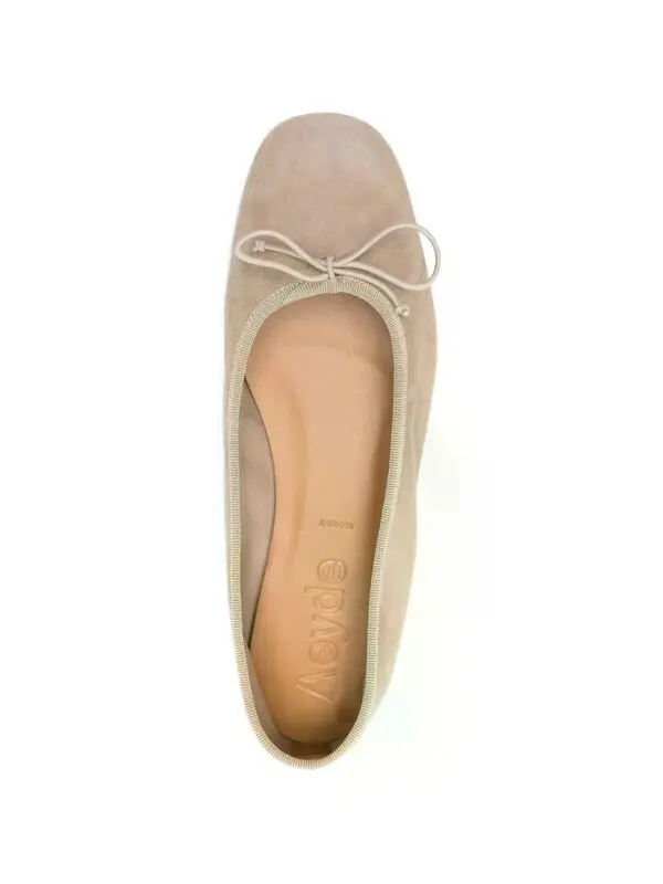 AeydĒ Tie-detail Ballet Flats - Neutrals