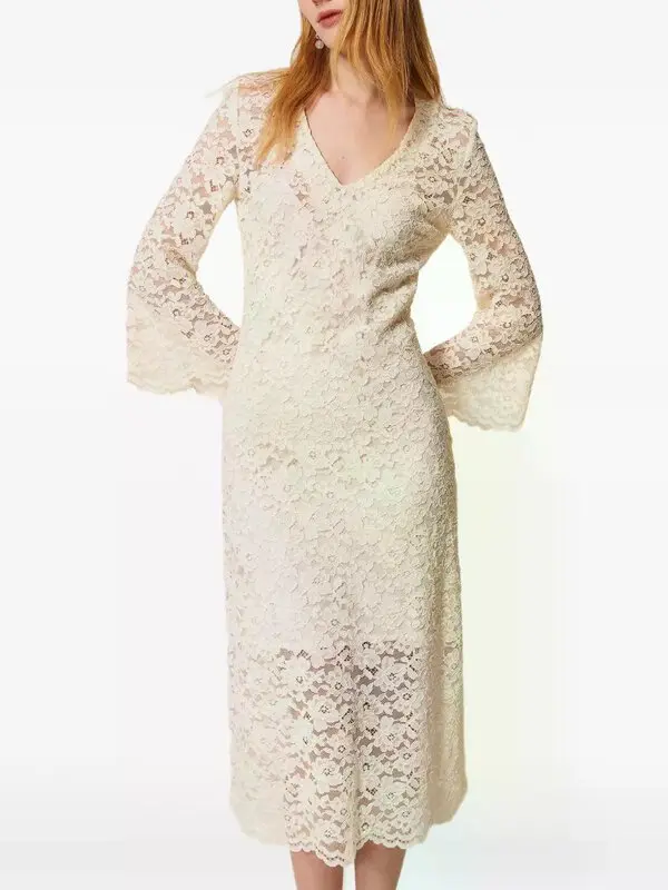 TWINSET Laced Flared Midi Dress