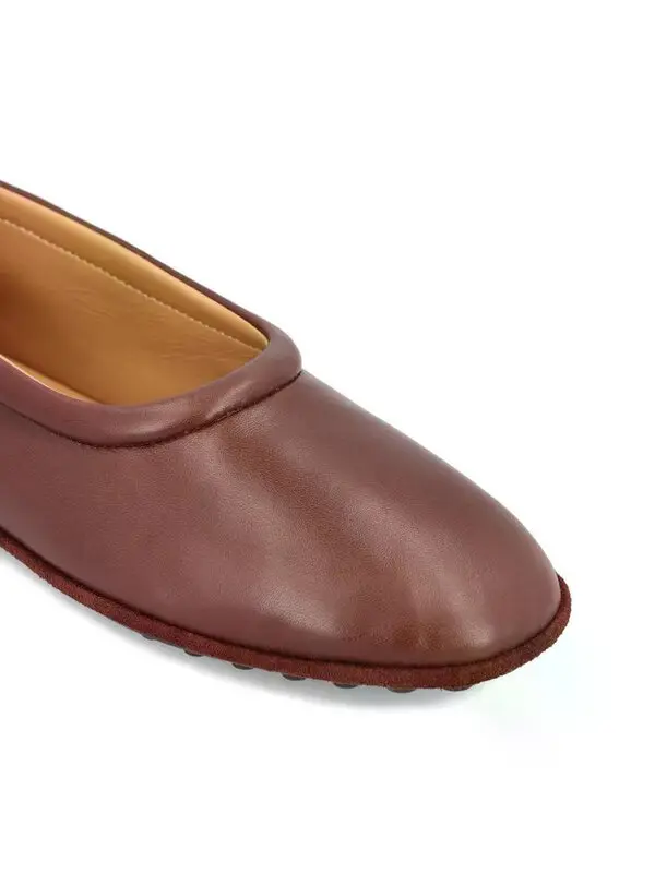 TOD'S Leather Ballet Flats - Brown