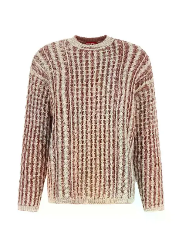 DIESEL® K-moise Striped Knitted Crew Neck Sweater
