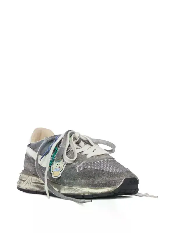 AUTRY Reelwind Super Vintage Panelled Distressed Sneakers - Grey