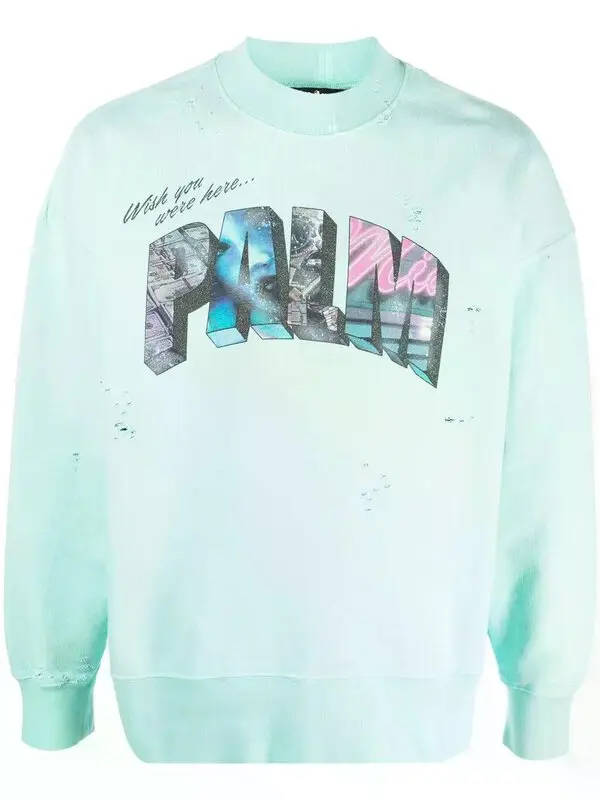 Palm Angels Graphic-print Crew-neck Sweatshirt