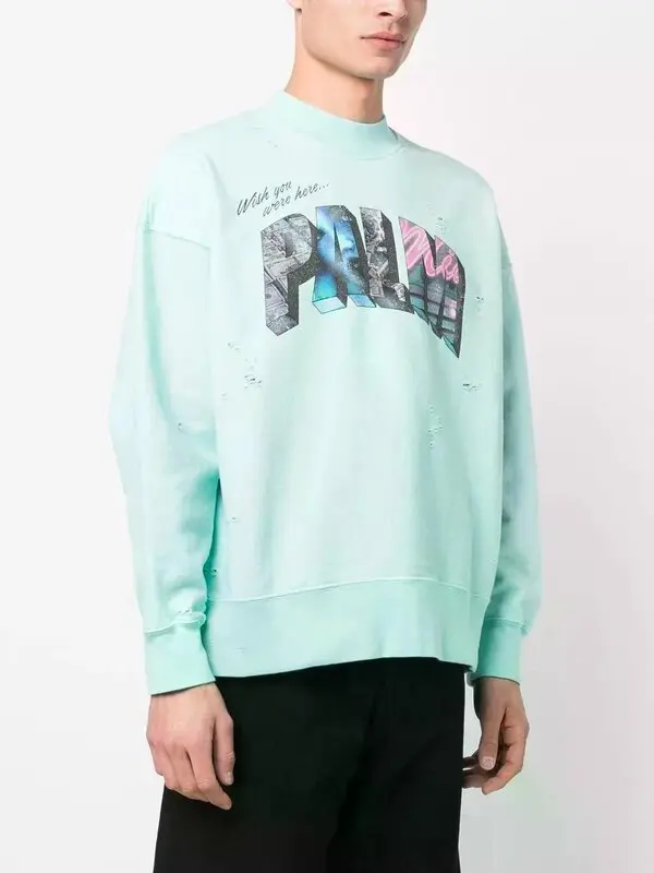 Palm Angels Graphic-print Crew-neck Sweatshirt