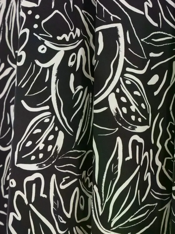 Aspesi Floral-print Midi Skirt - Black