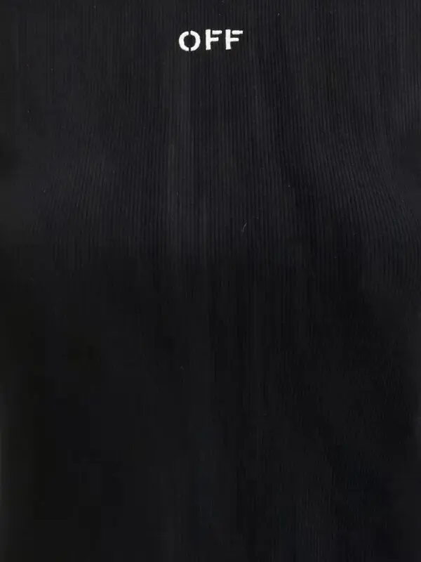 Off-White Ribbed T-shirt - Black