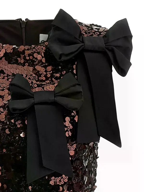 GANNI Sequined Bow Midi Dress