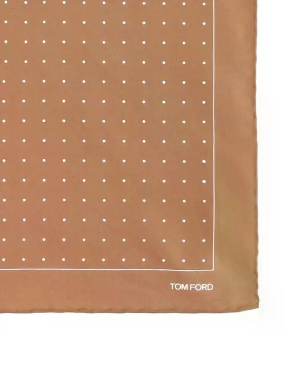 TOM FORD Polka-dot Scarf - Brown