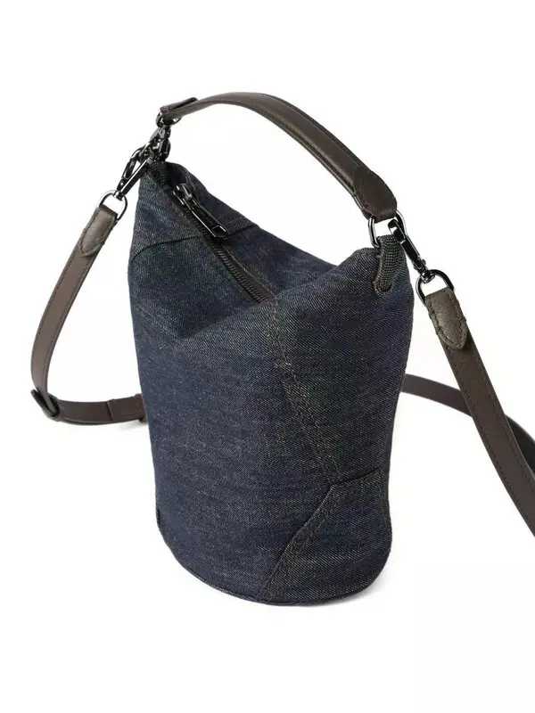 Brunello Cucinelli Bc Duo Denim Bucket Bag - Blue