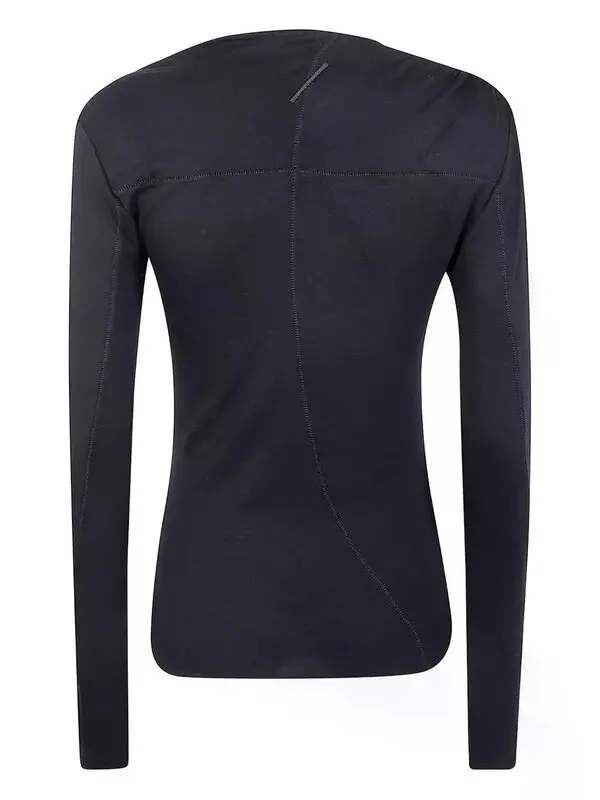 THOM KROM Asymmetrical Neckline Long-sleeve Top