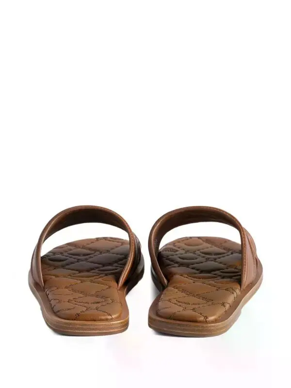 Zadig&Voltaire Beach Monogram Quilted Mules - Brown