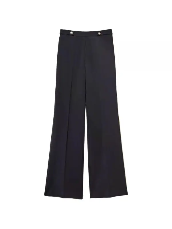 TWINSET Wide-leg Trousers With Pearl Buttons