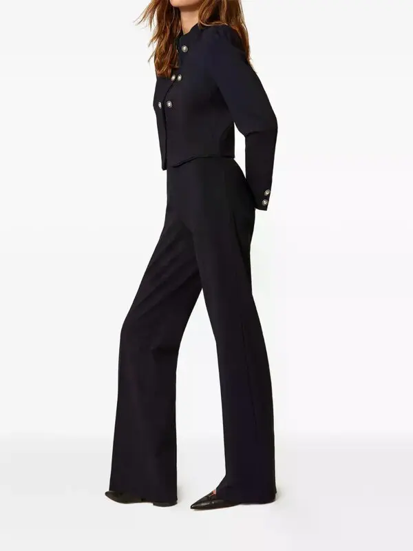 TWINSET Wide-leg Trousers With Pearl Buttons