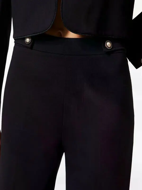 TWINSET Wide-leg Trousers With Pearl Buttons