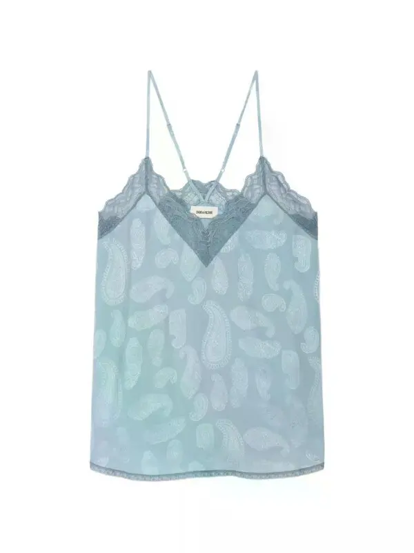 Zadig&Voltaire Christy Paisley-print Silk Jacquard Top