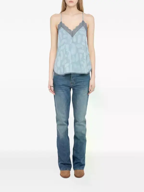 Zadig&Voltaire Christy Paisley-print Silk Jacquard Top