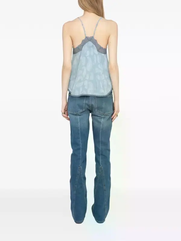 Zadig&Voltaire Christy Paisley-print Silk Jacquard Top