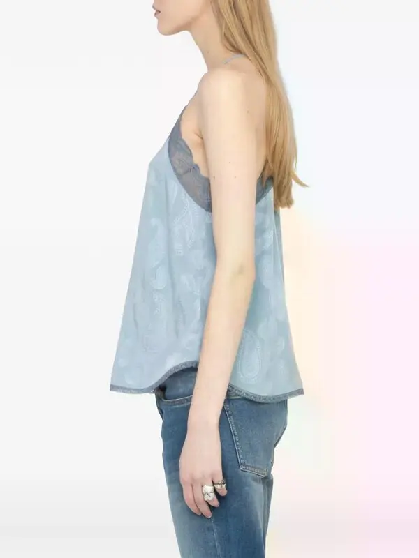 Zadig&Voltaire Christy Paisley-print Silk Jacquard Top