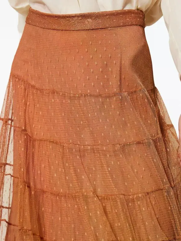 TWINSET Tiered Tulle Maxi Skirt