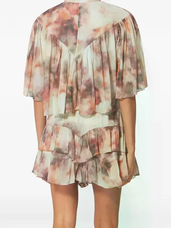 MARANT ETOILE Veelia Ruffled Blouse - Neutrals