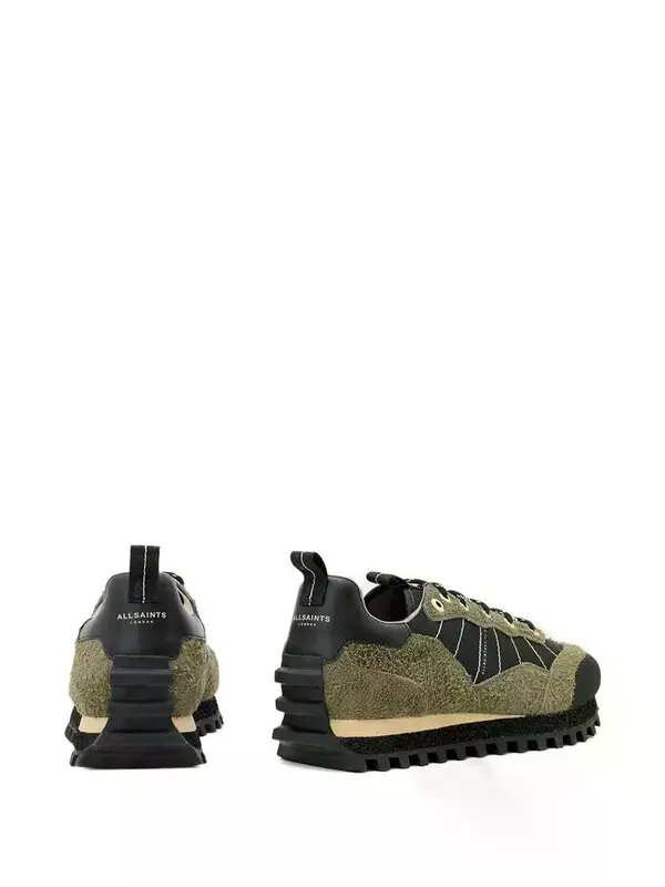 ALLSAINTS Nevis Contrast-panelled Sneakers - Green