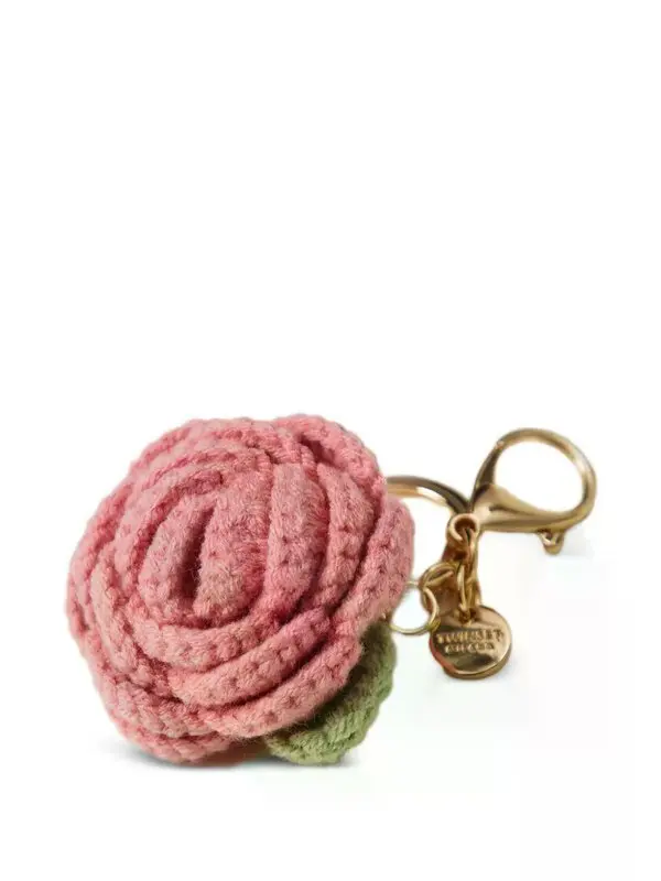 TWINSET Rose Crochet Keychain