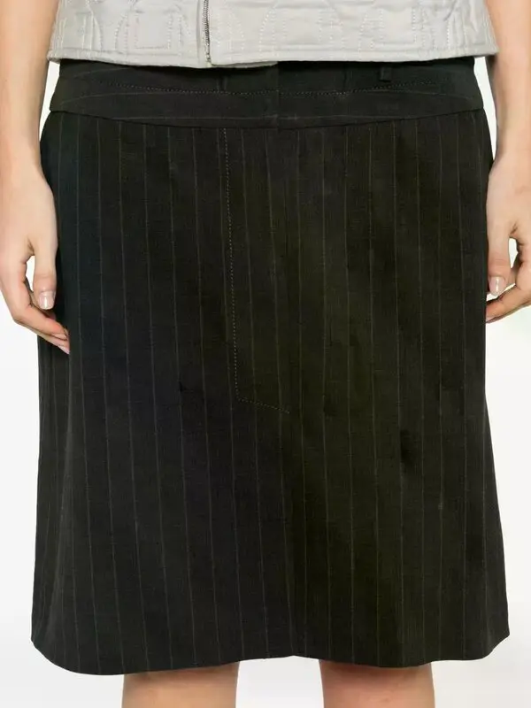 Dolce & Gabbana Pinstripe Wool Mini Skirt