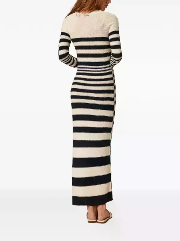 TWINSET Striped Knit Maxi Dress