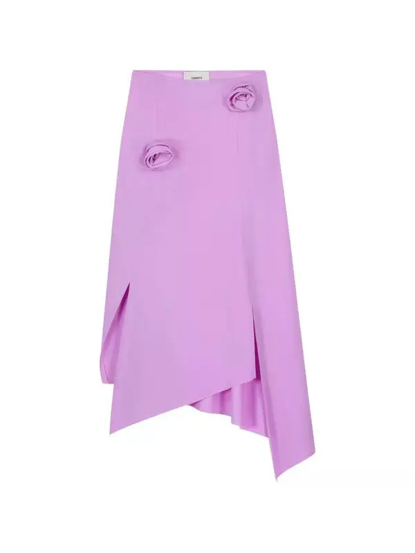 Coperni Floral Asymmetric Skirt - Purple