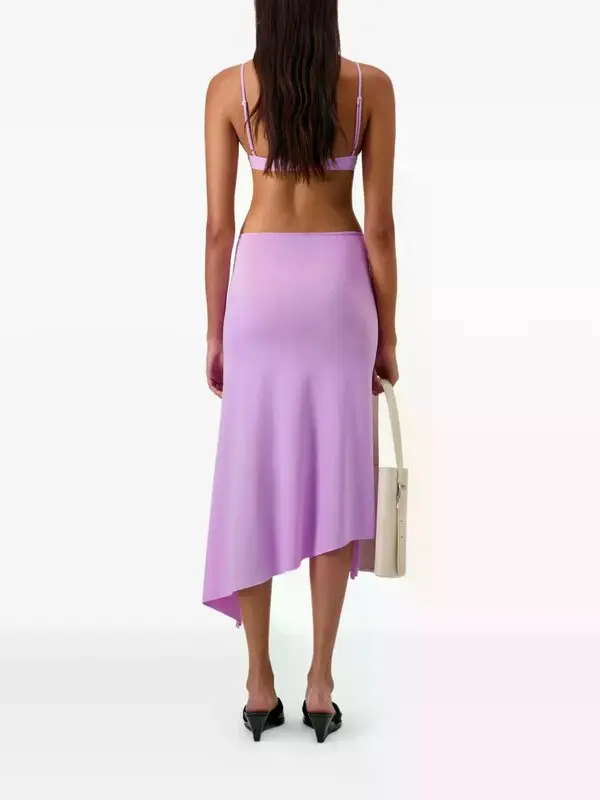 Coperni Floral Asymmetric Skirt - Purple