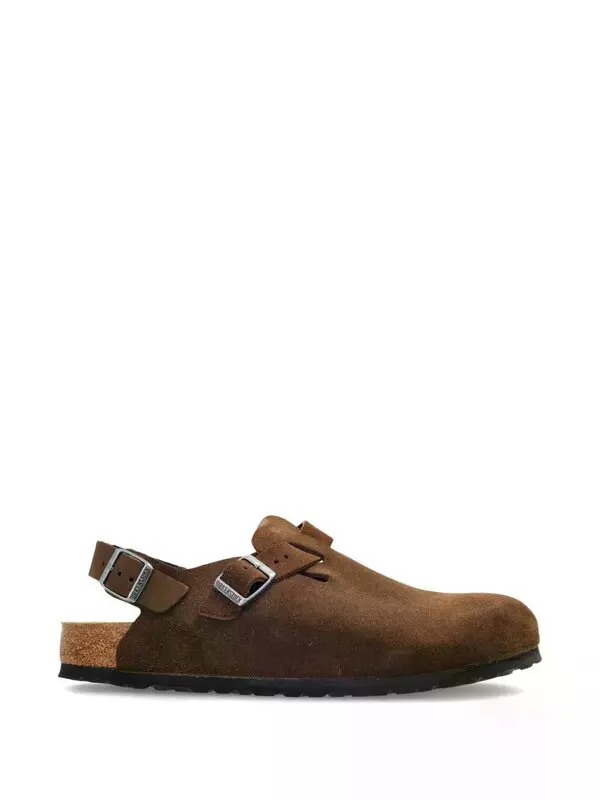 BIRKENSTOCK Buckle Suede Mules