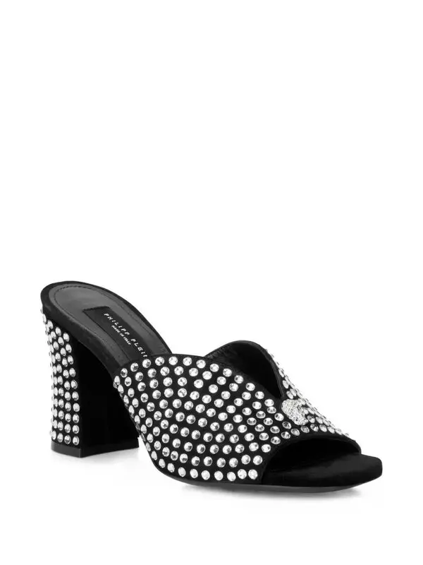 Philipp Plein Rhinestone Suede Sandals
