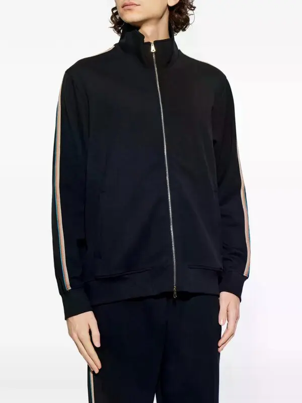 Paul Smith Striped Sleeve Zip Sweatshirt