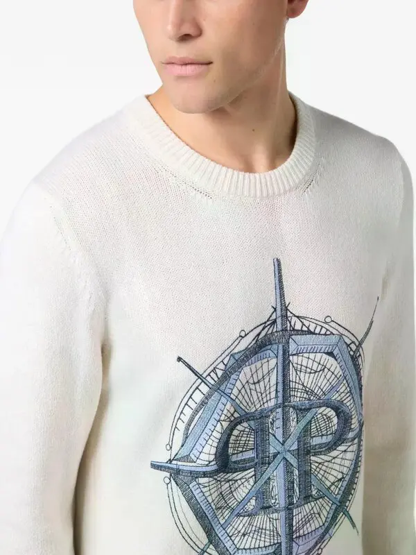Philipp Plein Wind Rose Crew-neck Sweater