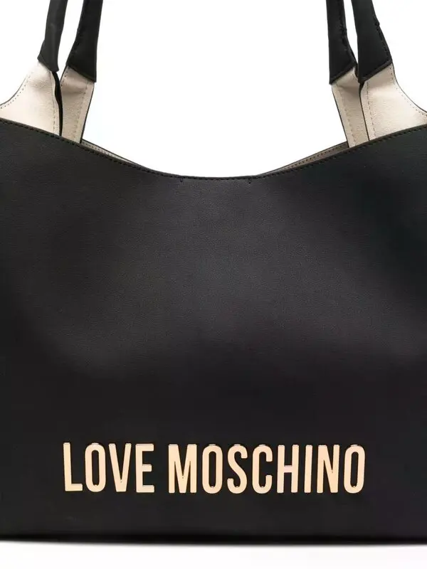 Moschino Logo Detail Tote Bag - Black