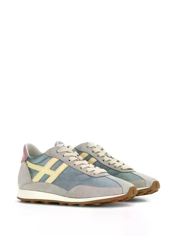 Hogan Panelled Logo-patch Sneakers - Grey