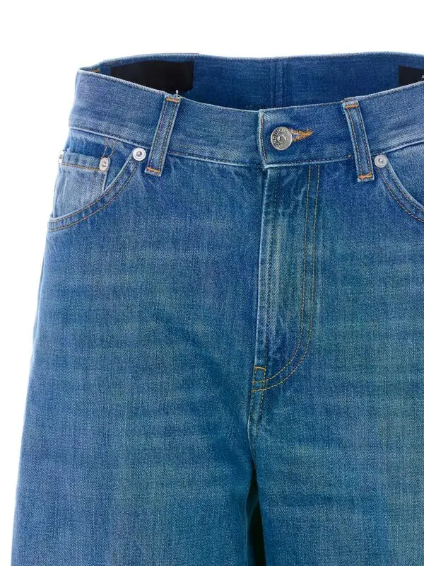 DONDUP Five-pockets Flared Jeans With Logo Patch