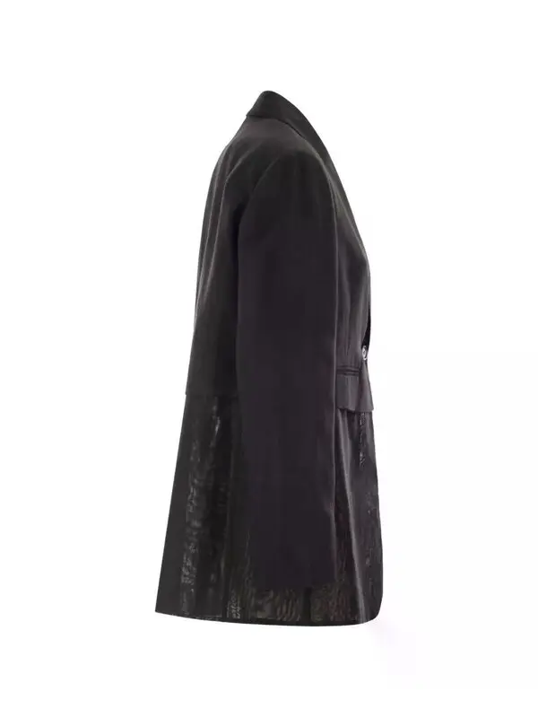 Brunello Cucinelli Single-breasted Blazer With Transparent Insert