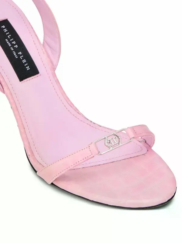 Philipp Plein Croc-print Logo Sandals