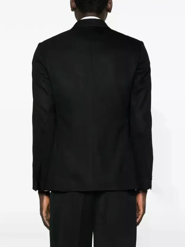 LARDINI Shawl-collar Single-breasted Jacket - Black