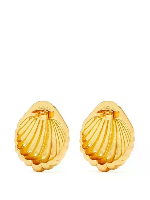 Anni Lu Ocean Treasure Shell Stud Earrings - Gold