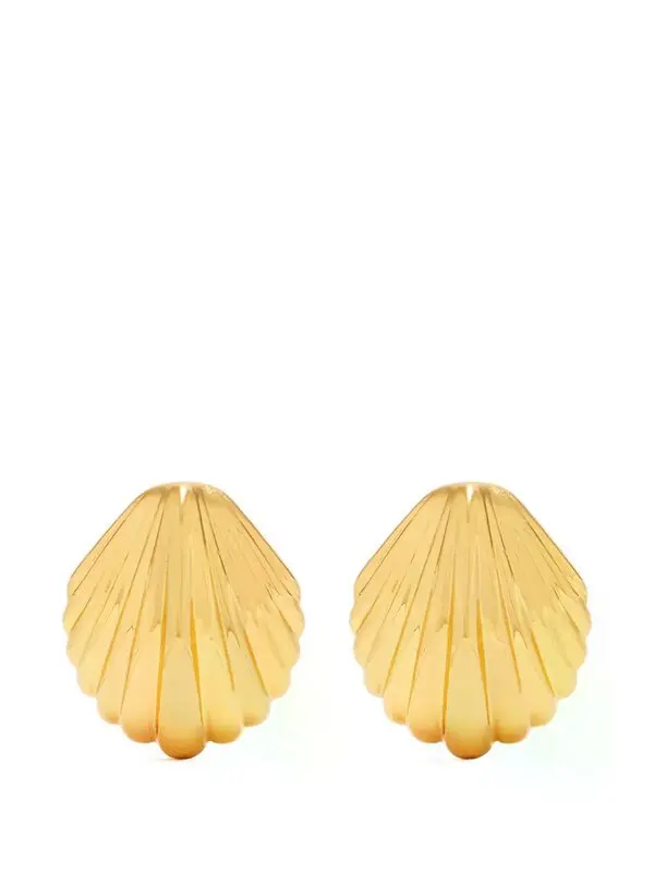 Anni Lu Ocean Treasure Shell Stud Earrings - Gold