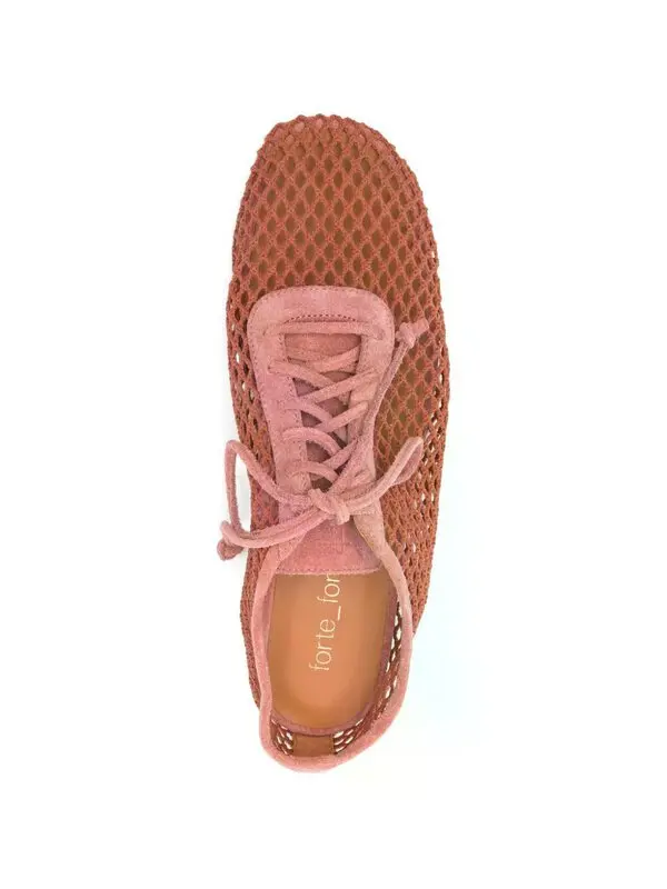 FORTE_FORTE Lace-up Mesh Sneakers - Pink